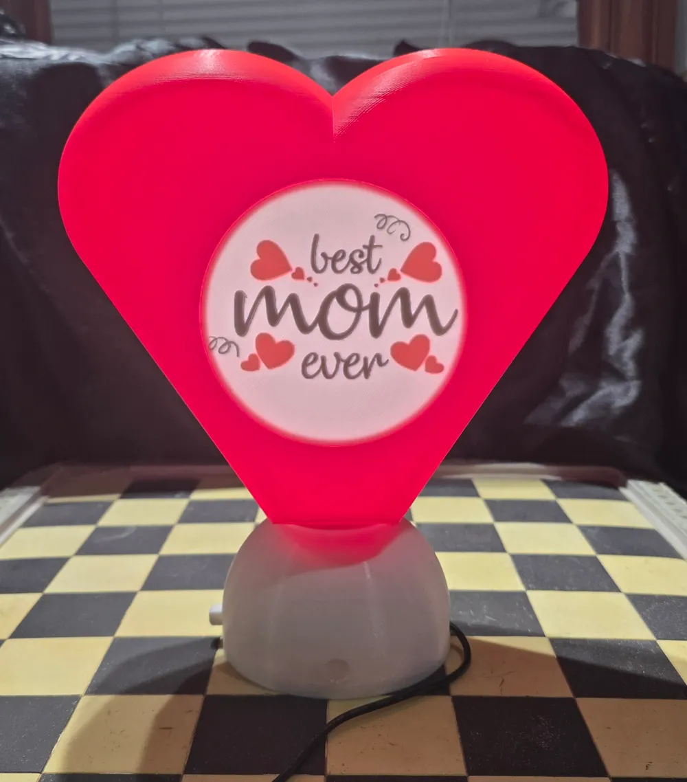 HEART CORE LITHOPHANE INSERT VERSION SNO BALL BASE by mercadogarzas ...