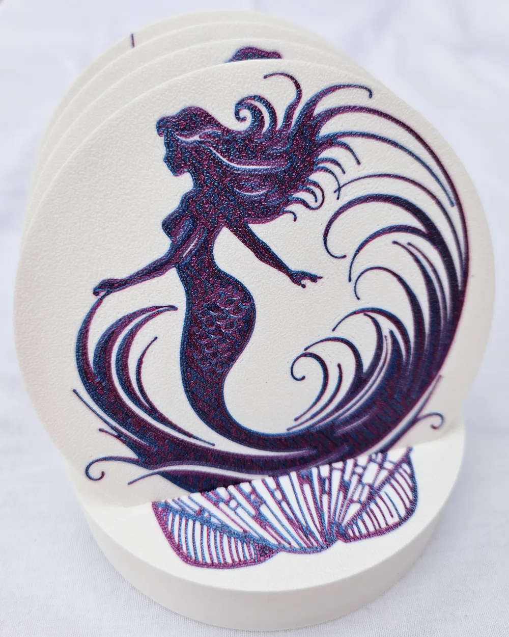 Mermaid Coaster Set by teri.stark MakerWorld: Download Free 3D Models