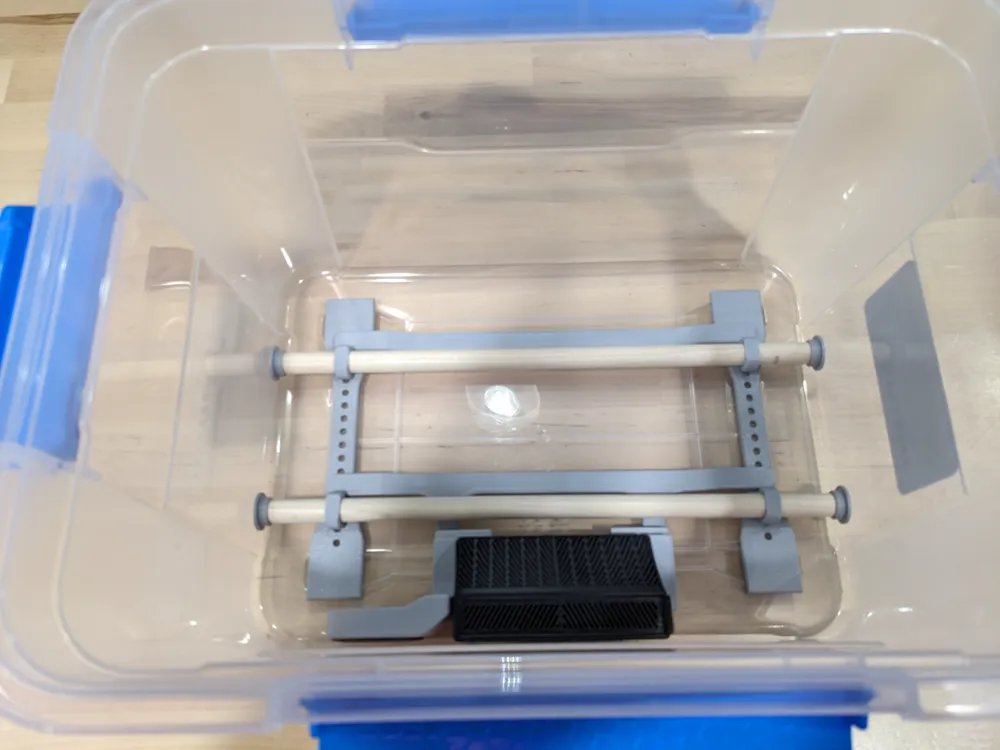 Filament Spool Rack for EZY Storage 18L Container - Free 3D Print Model ...