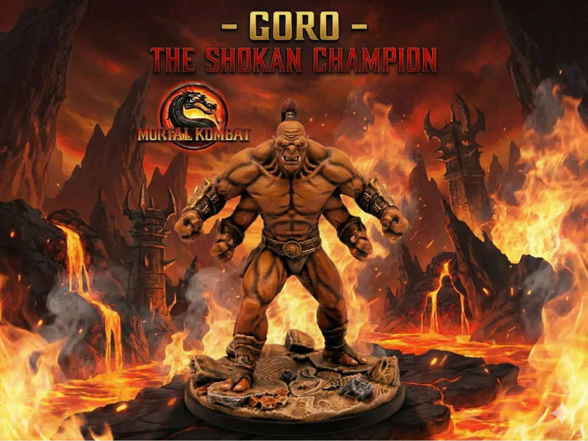 Goro - Mortal Kombat - Free 3D Print Model - MakerWorld