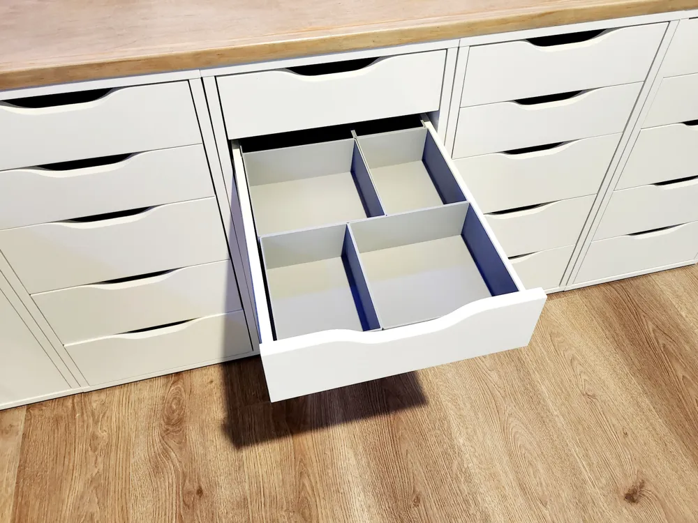 Ikea Alex Modular Insert System (Short Drawers) - Free 3D Print Model ...