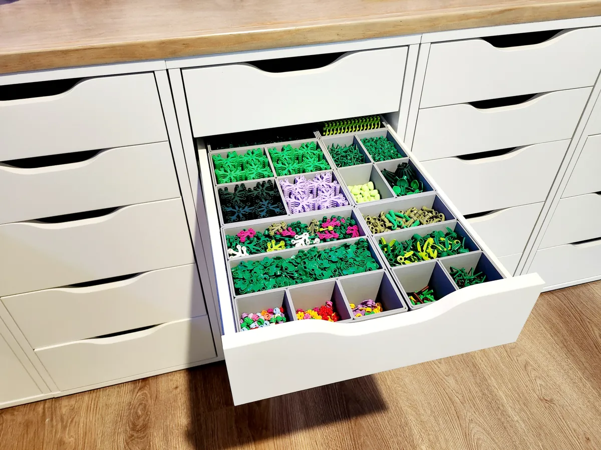 Ikea Alex Modular Insert System (Short Drawers) - Free 3D Print Model ...