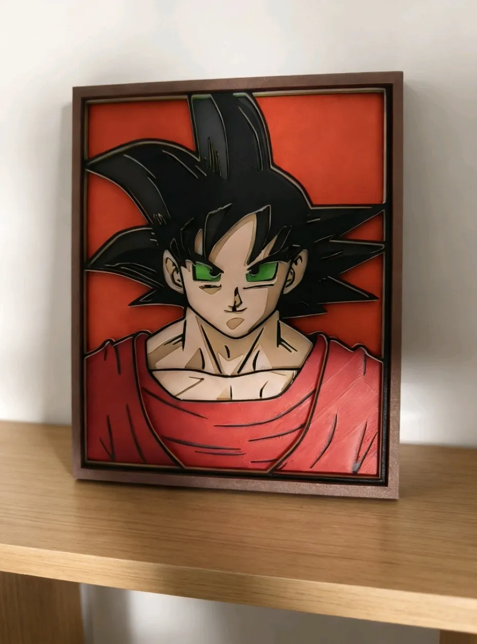 Dragon Ball Kakarot Stacked Painting - Free 3D Print Model - MakerWorld