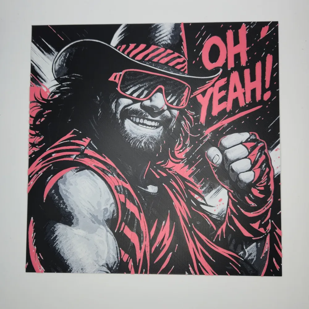 Macho Man Randy Savage Hueforge - Free 3D Print Model - MakerWorld