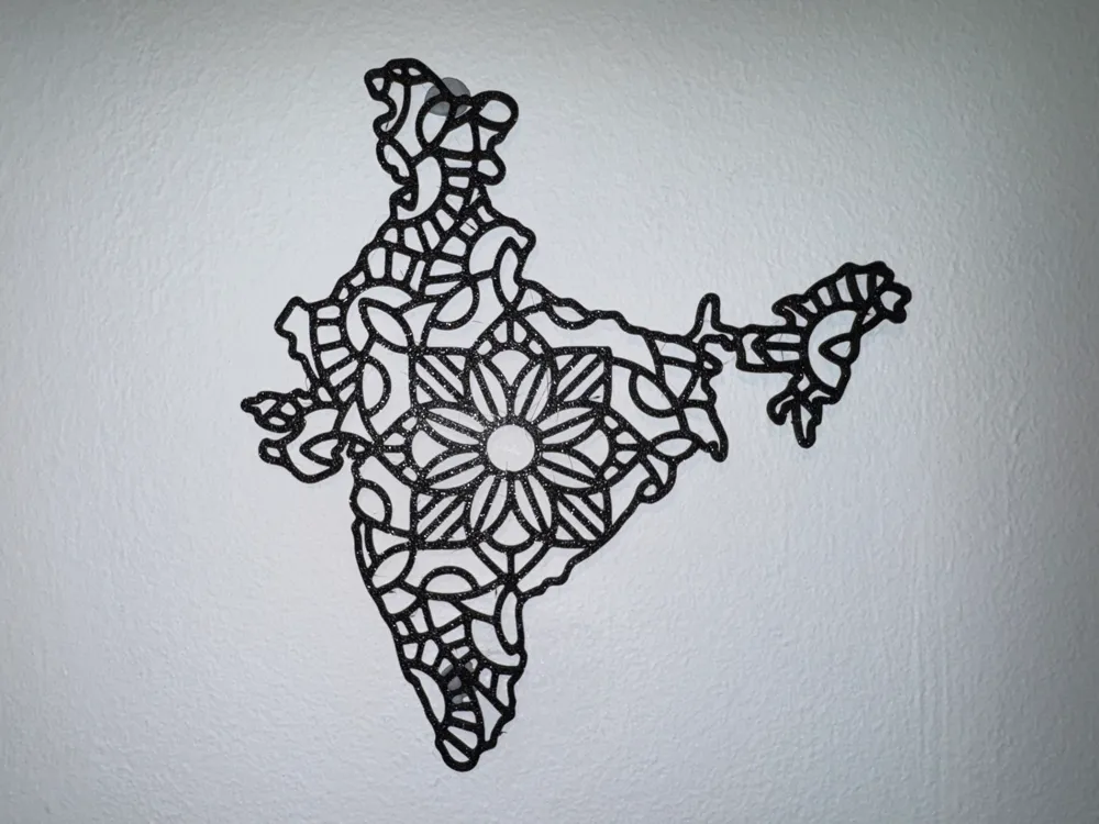 India Map Mandala-Style Wall Art by SurreyGU7 - MakerWorld