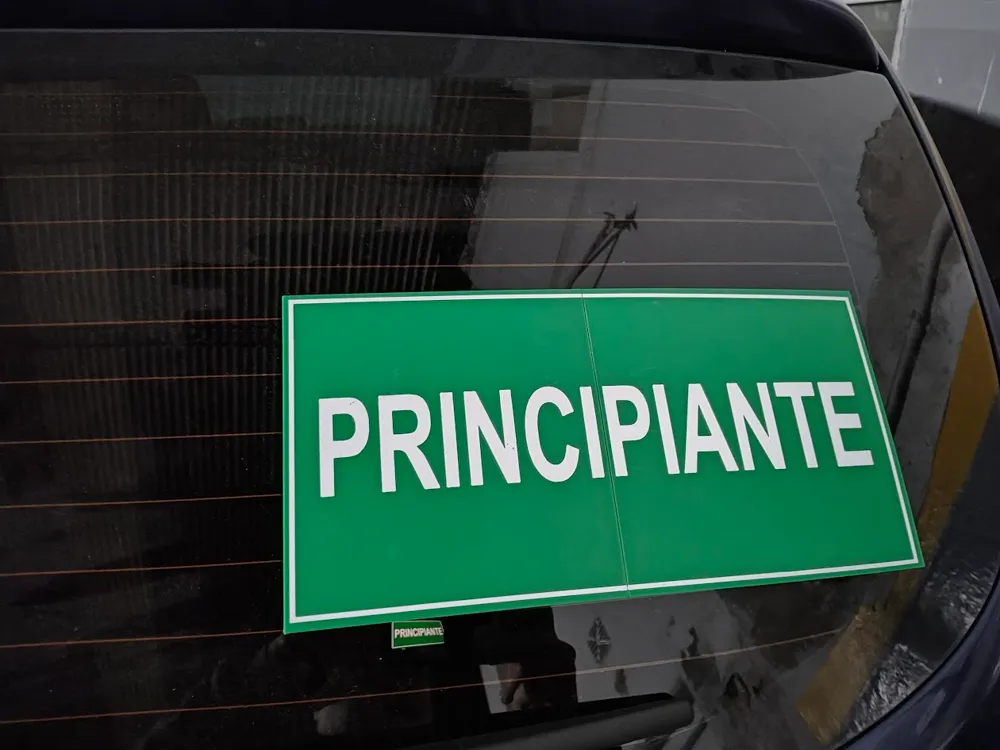 Cartel Principiante de Conductor Argentina - Modelo de impresión 3D ...