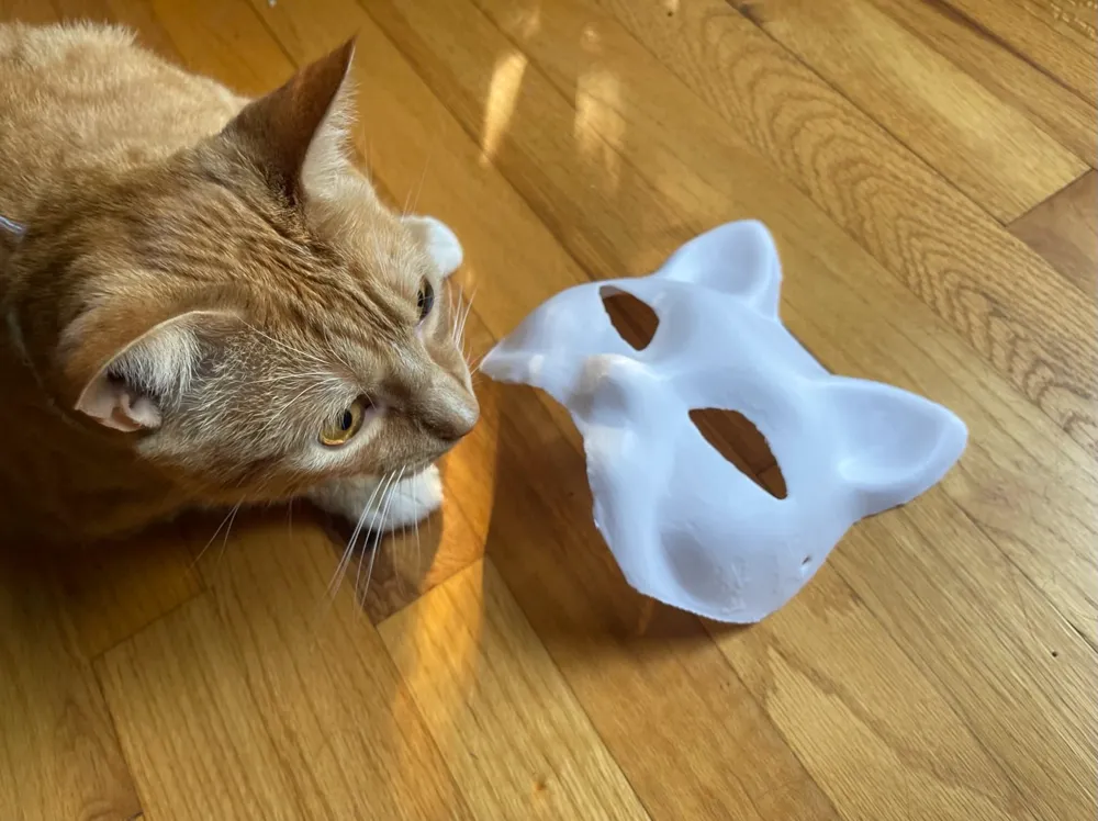 Human Sized Paintable Cat Mask by EmoticonEmolu MakerWorld: Download ...