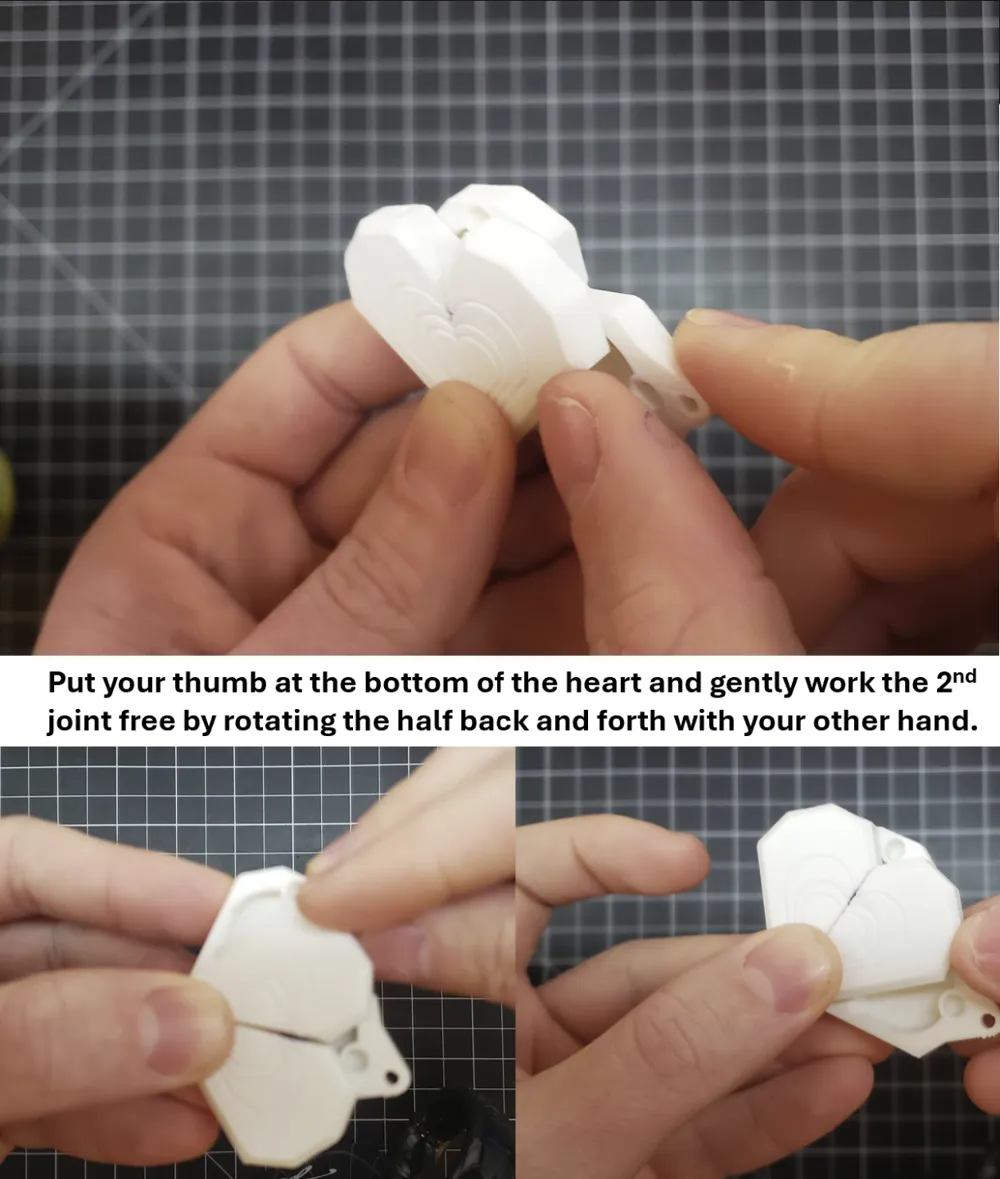 Print In Place Magnetic Heart Locket Fidget Toy by MeasureOnce ...