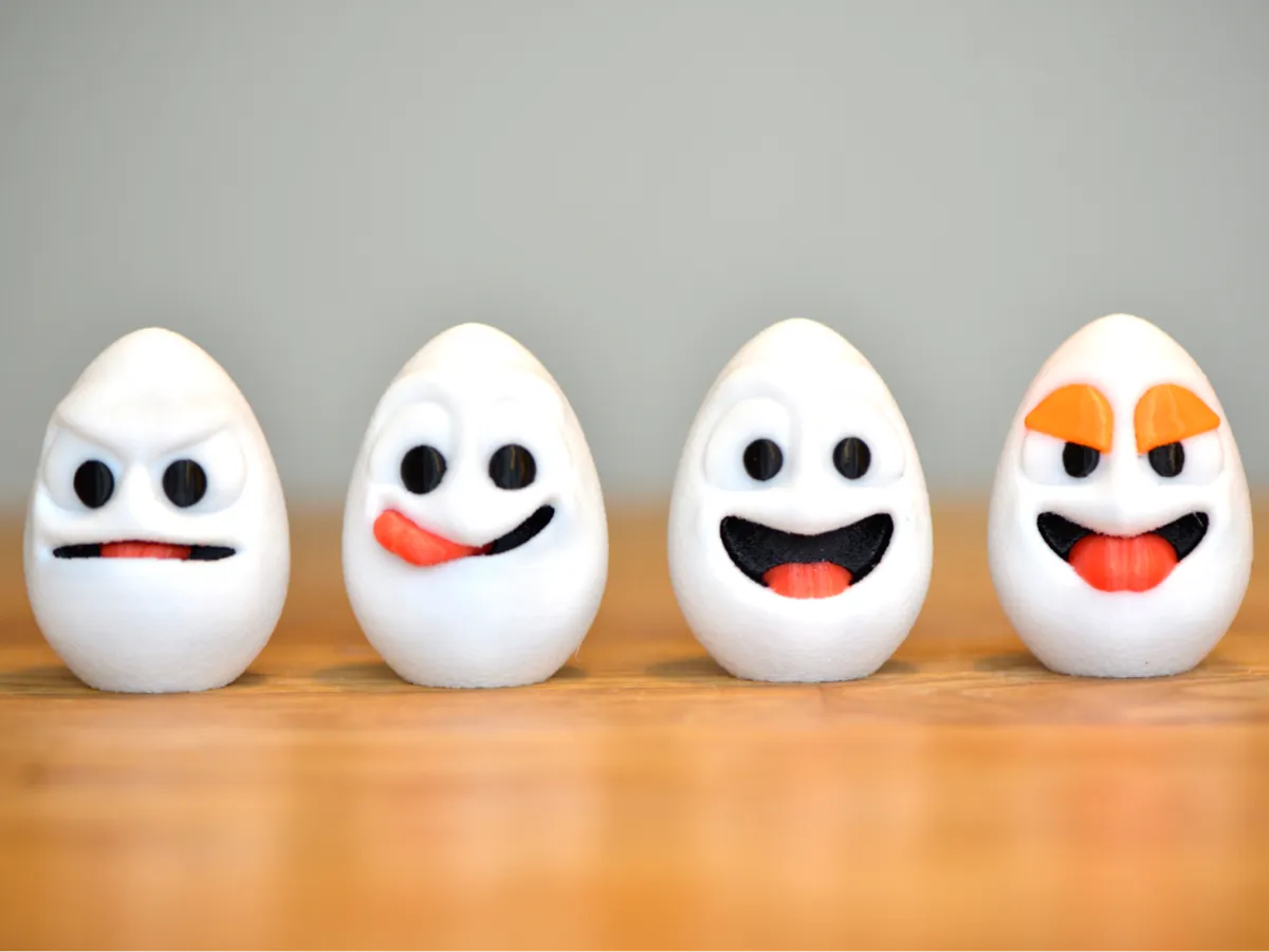 Lustige Gesichter Ostereier - Mehrfarbig (AMS) – Kostenloses 3D ...