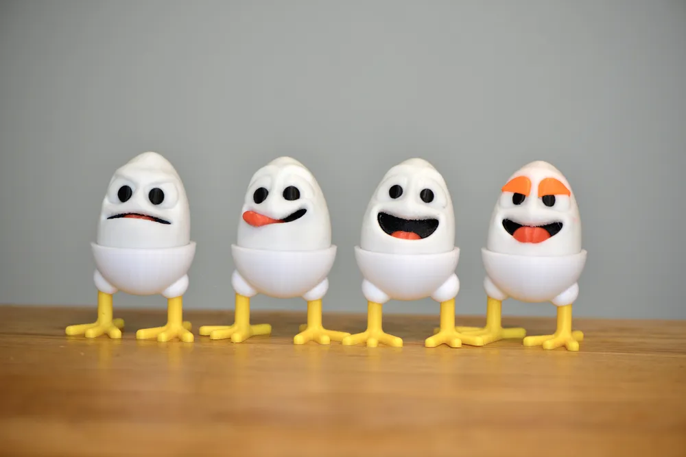 Lustige Gesichter Ostereier - Mehrfarbig (AMS) – Kostenloses 3D ...