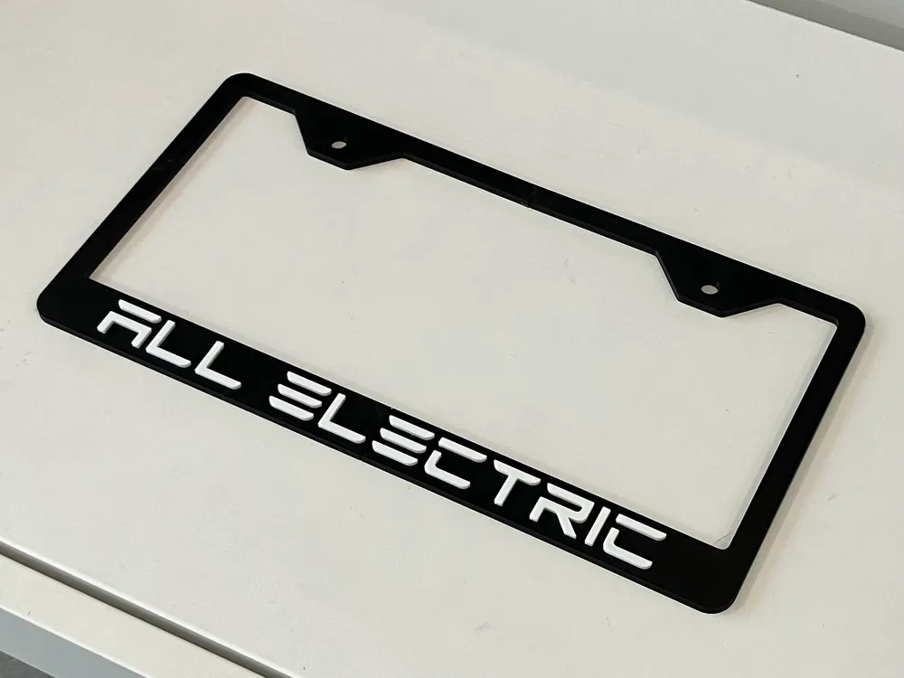 License Plate Frame/Cover for Electric Cars/EVs by Toucan Makes ...
