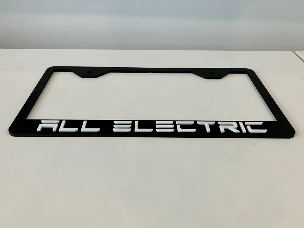 License Plate Frame/Cover for Electric Cars/EVs by Toucan Makes ...