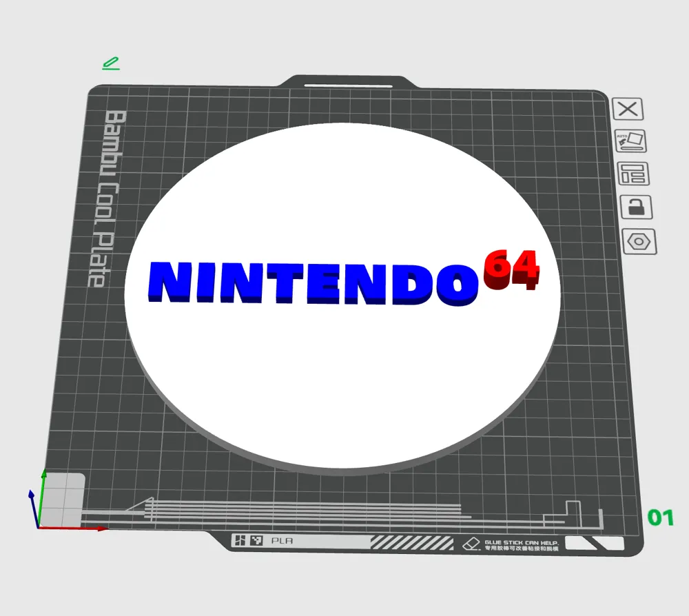 Nintendo 64 N64 Logo Sign Circle by 3dprintdesign - MakerWorld