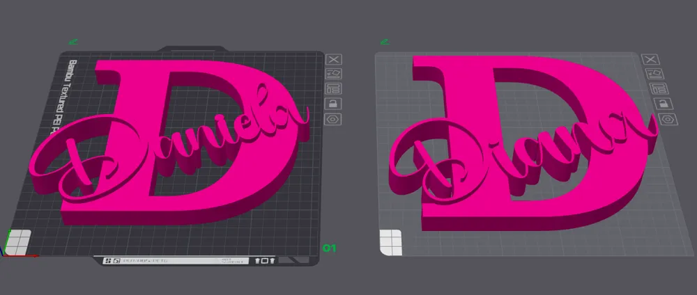 NAMES MIX NAMEN Initial letter + Name Tag Sign - Free 3D Print Model ...