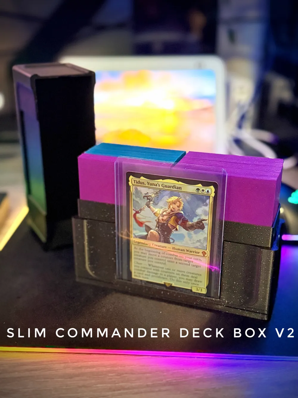 Slim Commander Deck Box V2 - 100 Double Sleeved - Free 3D Print Model ...