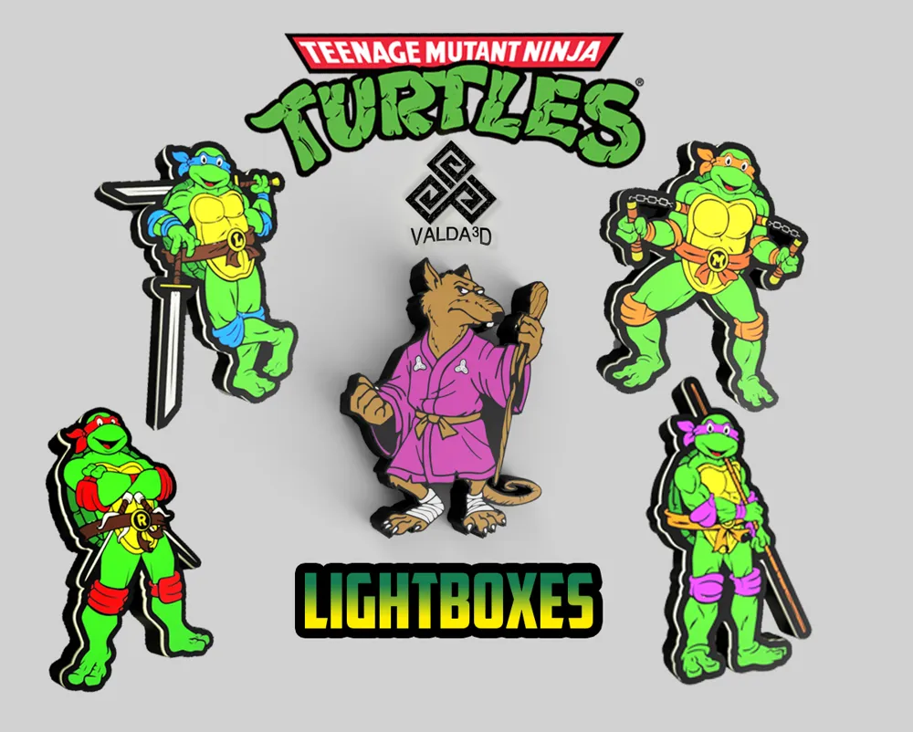 RAPHAEL Teenage Mutant Ninja Turtles Lightbox Lamp by Valda3D - MakerWorld