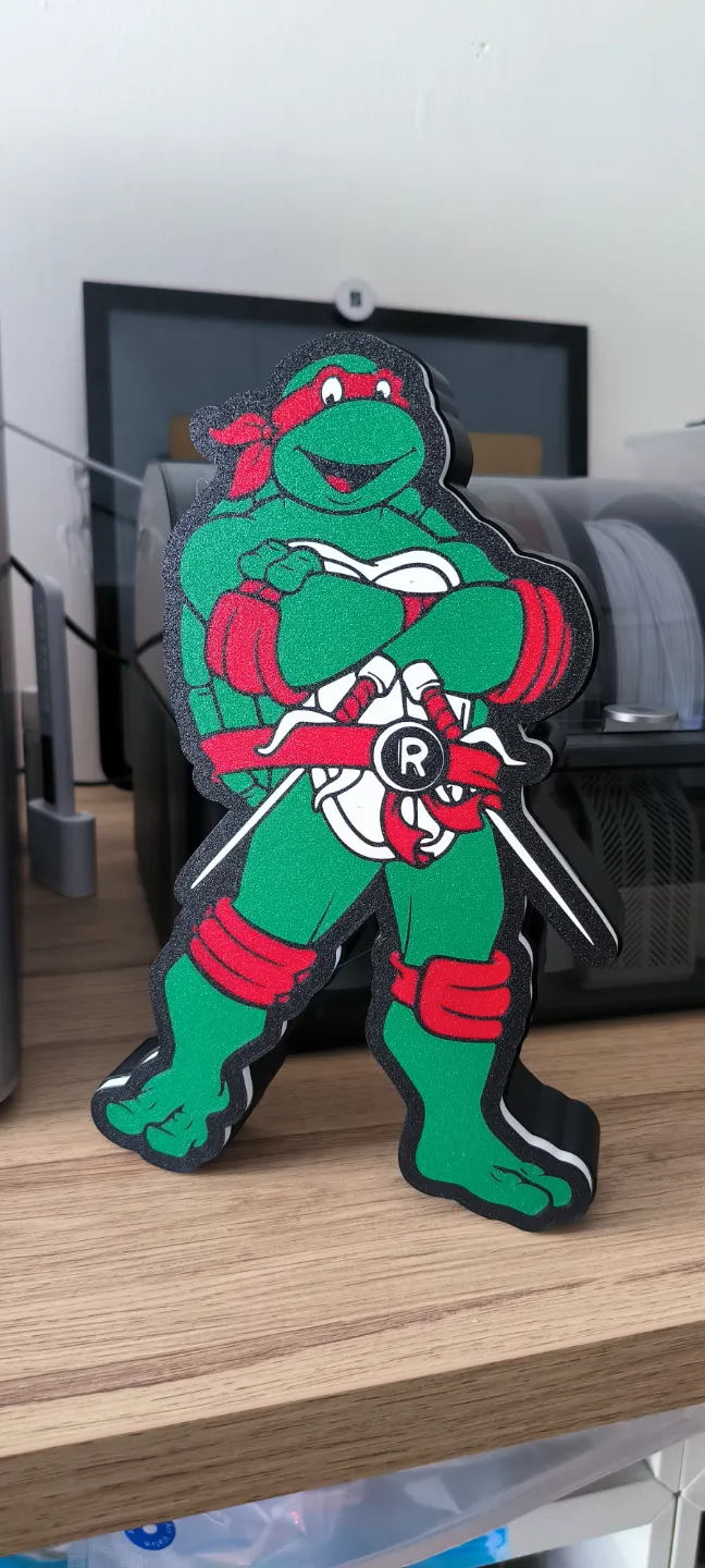 RAPHAEL Teenage Mutant Ninja Turtles Lightbox Lamp by Valda3D - MakerWorld