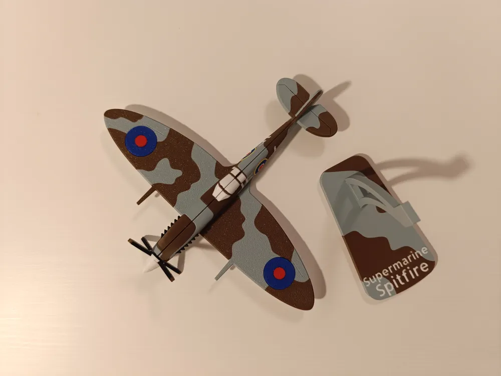 Supermarine Spitfire Plane Kit Card - Free 3D Print Model - MakerWorld