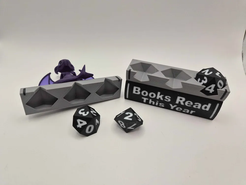 Dragon Book Nook – Books Read Tracker - Free 3D Print Model - MakerWorld