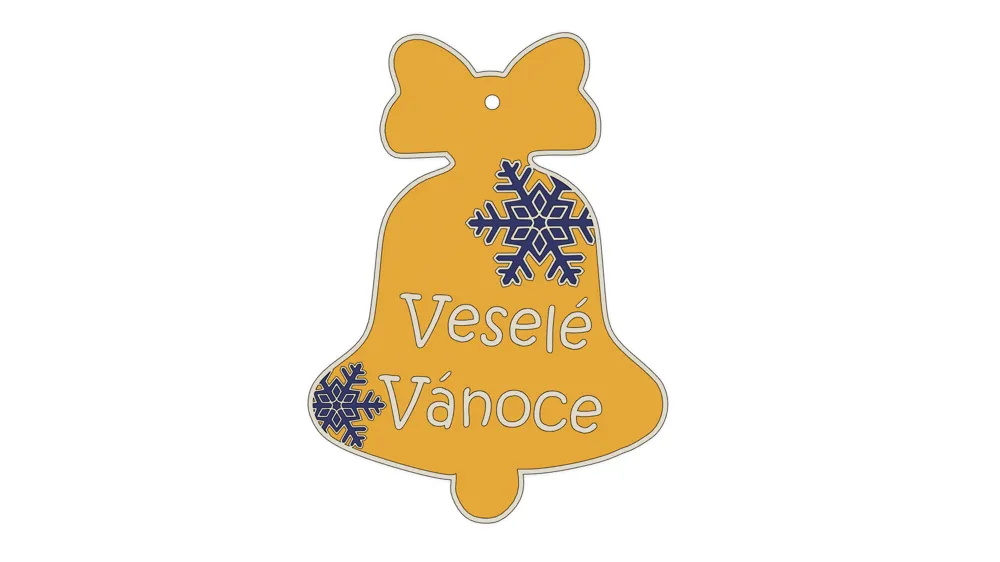 Christmas bell - editable text by HroshiPrint - MakerWorld