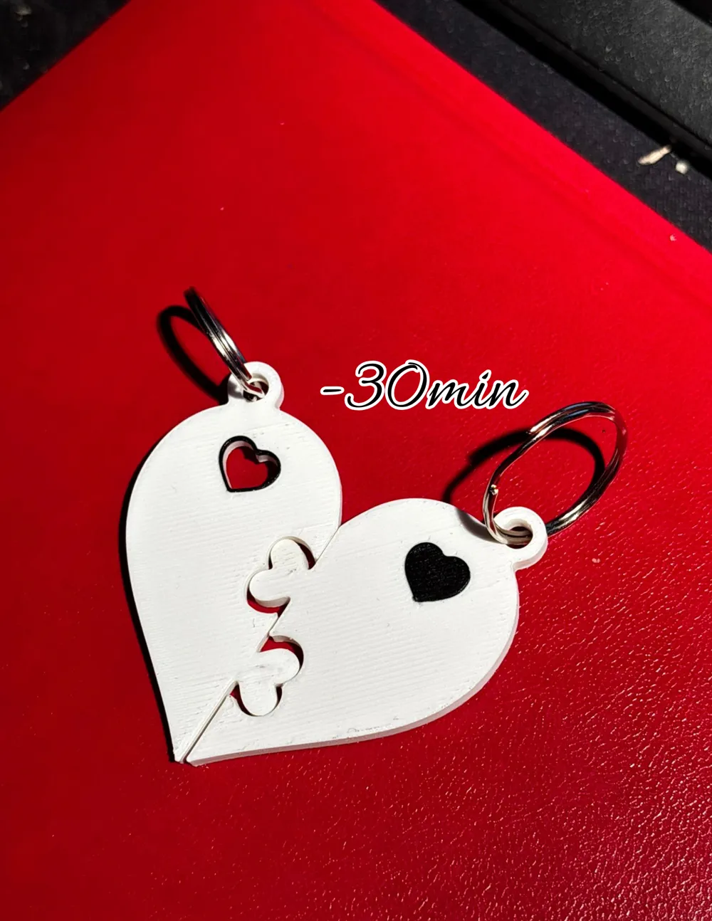 Valentine's Day broken heart keychain - Free 3D Print Model - MakerWorld