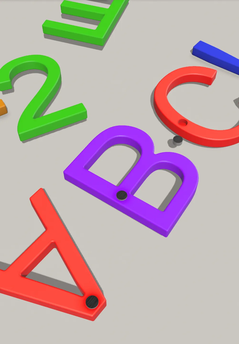 Magnetic Learning Set: Alphabet & Numbers - Free 3D Print Model ...