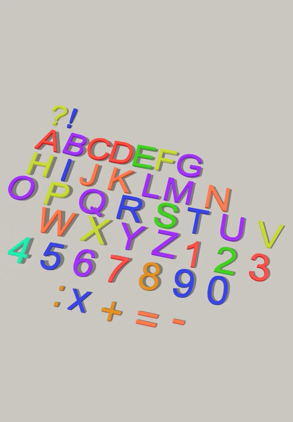 Magnetic Learning Set: Alphabet & Numbers by Aleolle - MakerWorld