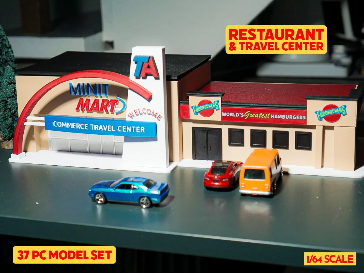 Restaurant & Travel Model Set -1:64 Scale Diorama - Free 3D Print Model ...