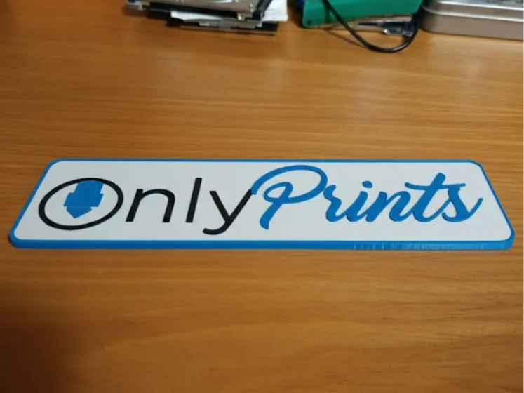 OnlyPrints logo sign - Free 3D Print Model - MakerWorld