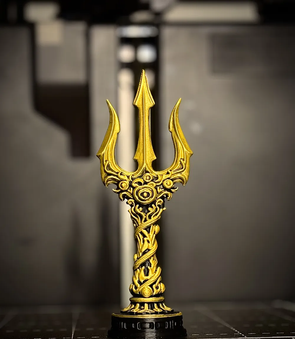 Poseidon's Trident - decorative model - Free 3D Print Model - MakerWorld