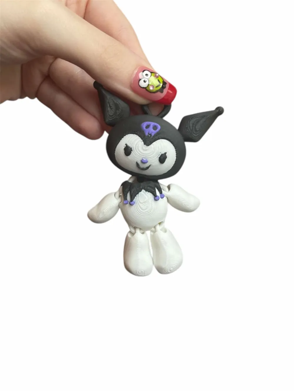 Kuromi Hello Kitty Sanrio Fidget Flexi Keychain by 3DNickNacs ...