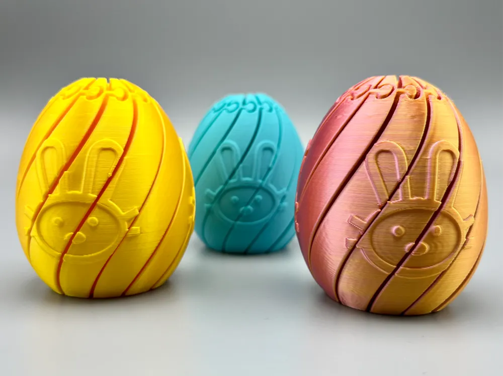 Easter Bunny Egg_Twisty Fidget Egg - Free 3D Print Model - MakerWorld