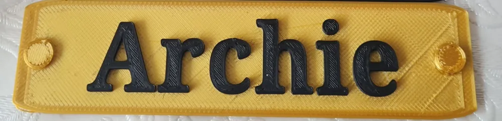Archie Personalized 3D Printed Name Plaque - Free 3D Print Model ...
