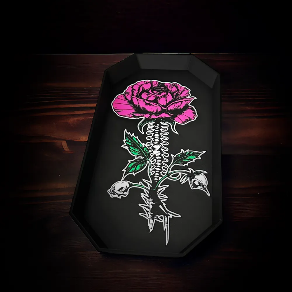 Spinal Growth Floral Remote Tray by Boodl3D - MakerWorld