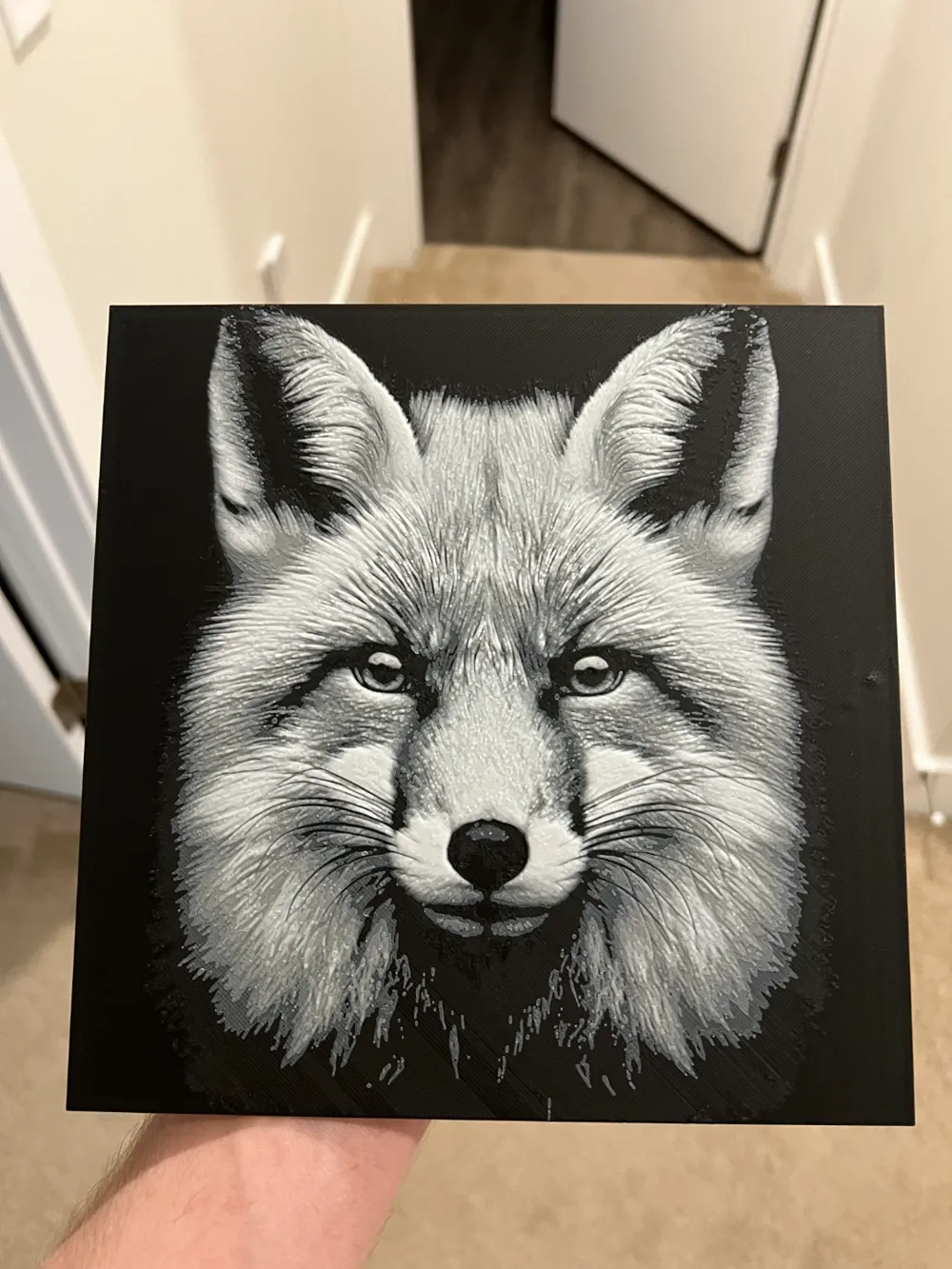 Fox Grayscale Art Hueforge by RP47 Designs MakerWorld: Download Free 3D ...