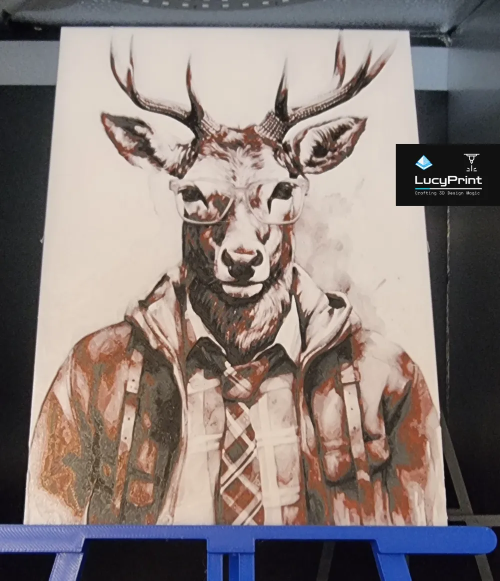 Funny animals "Deer" - HueForge by LucyPrint - MakerWorld