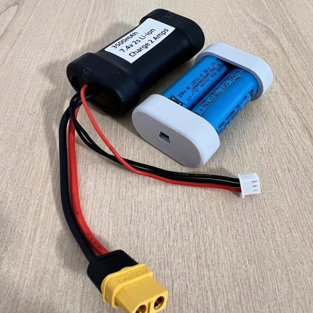 18650 2 cell battery end caps by Redaxis - MakerWorld