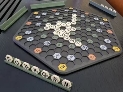 Hexabble: Scrabble Reimagined! by Arniel86 MakerWorld: Download Free 3D ...