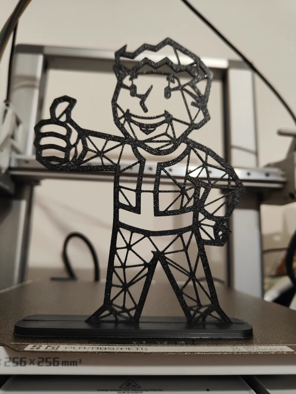 Low poly Vault Boy with stand by Forest87 - MakerWorld