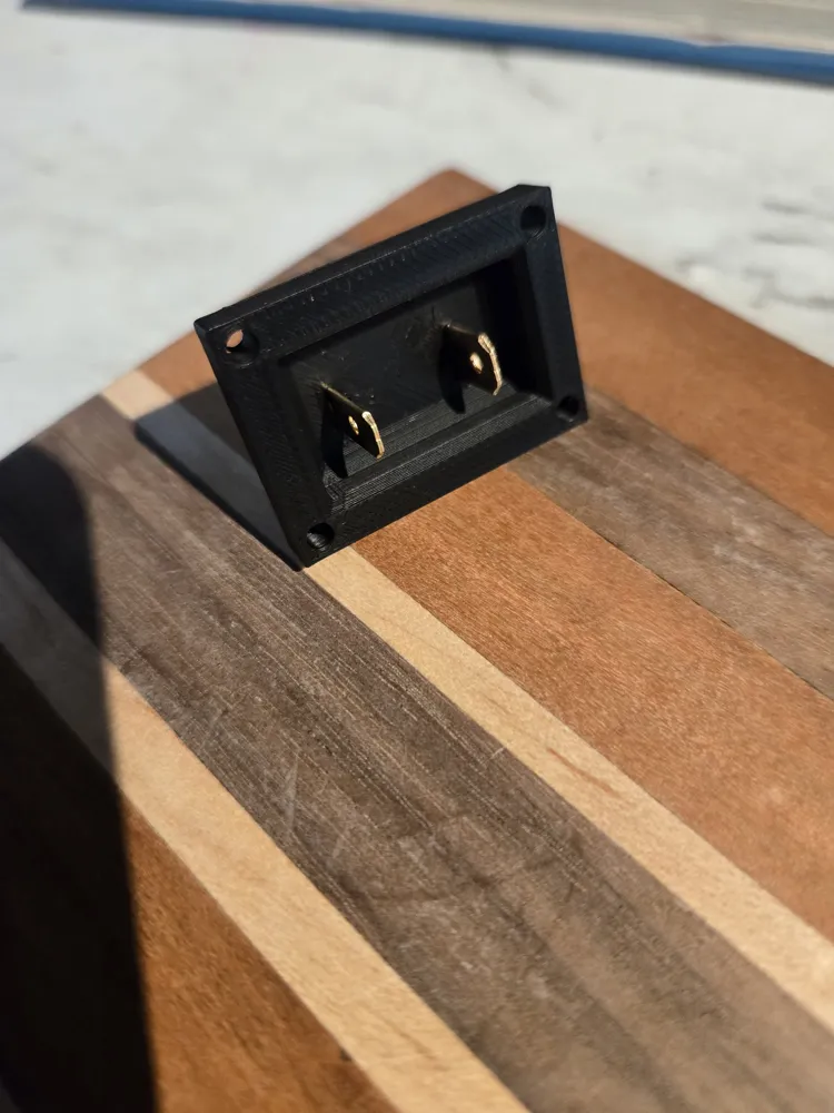 Recessed Spade Connector/Terminal Plate - Free 3D Print Model - MakerWorld