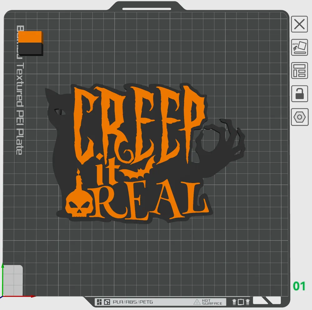 Creep It Real Halloween Sign by The Arcane Nook MakerWorld: Download ...
