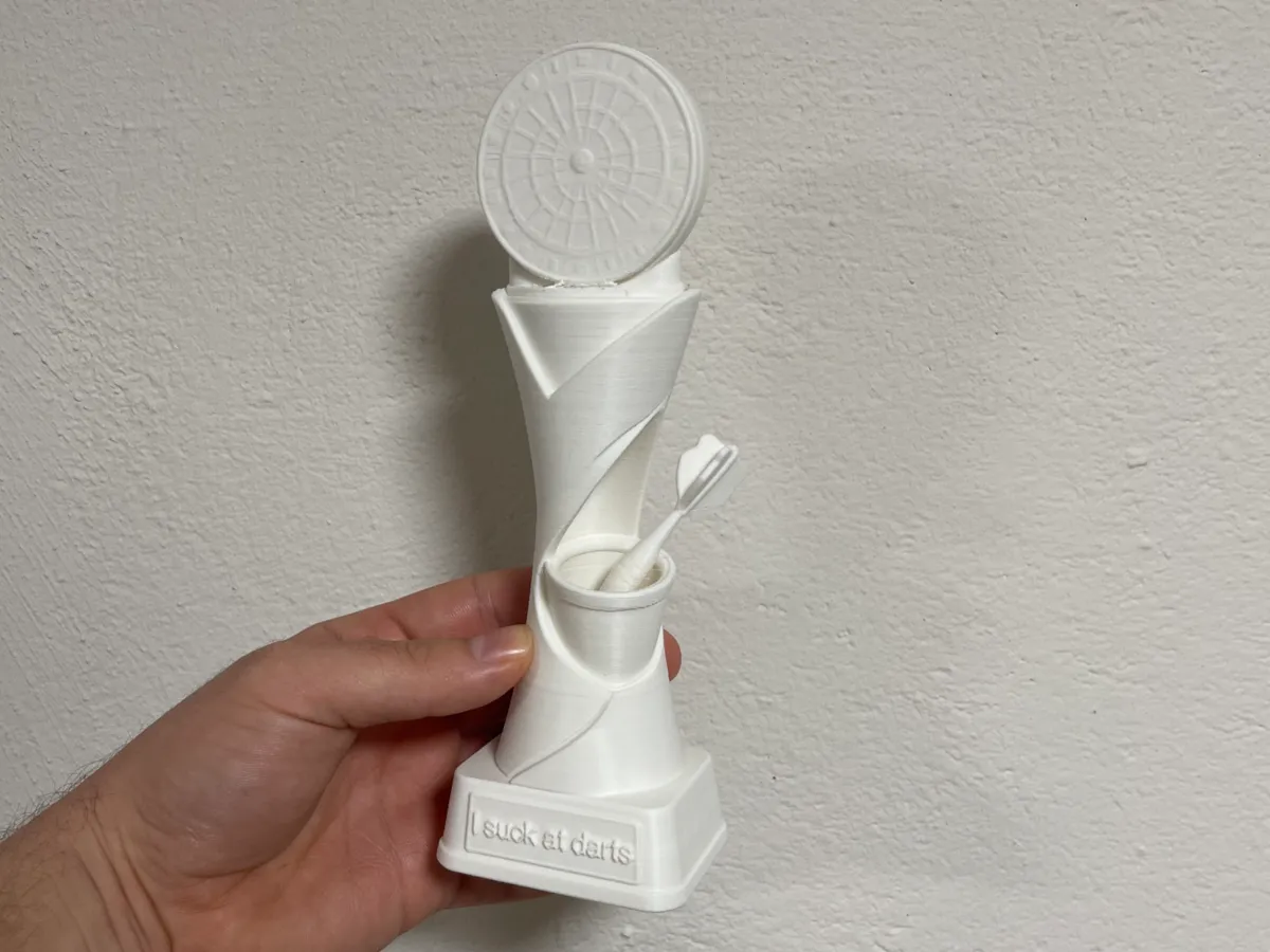 Dart Trophy – „Missed Shot Edition“ - Free 3D Print Model - MakerWorld
