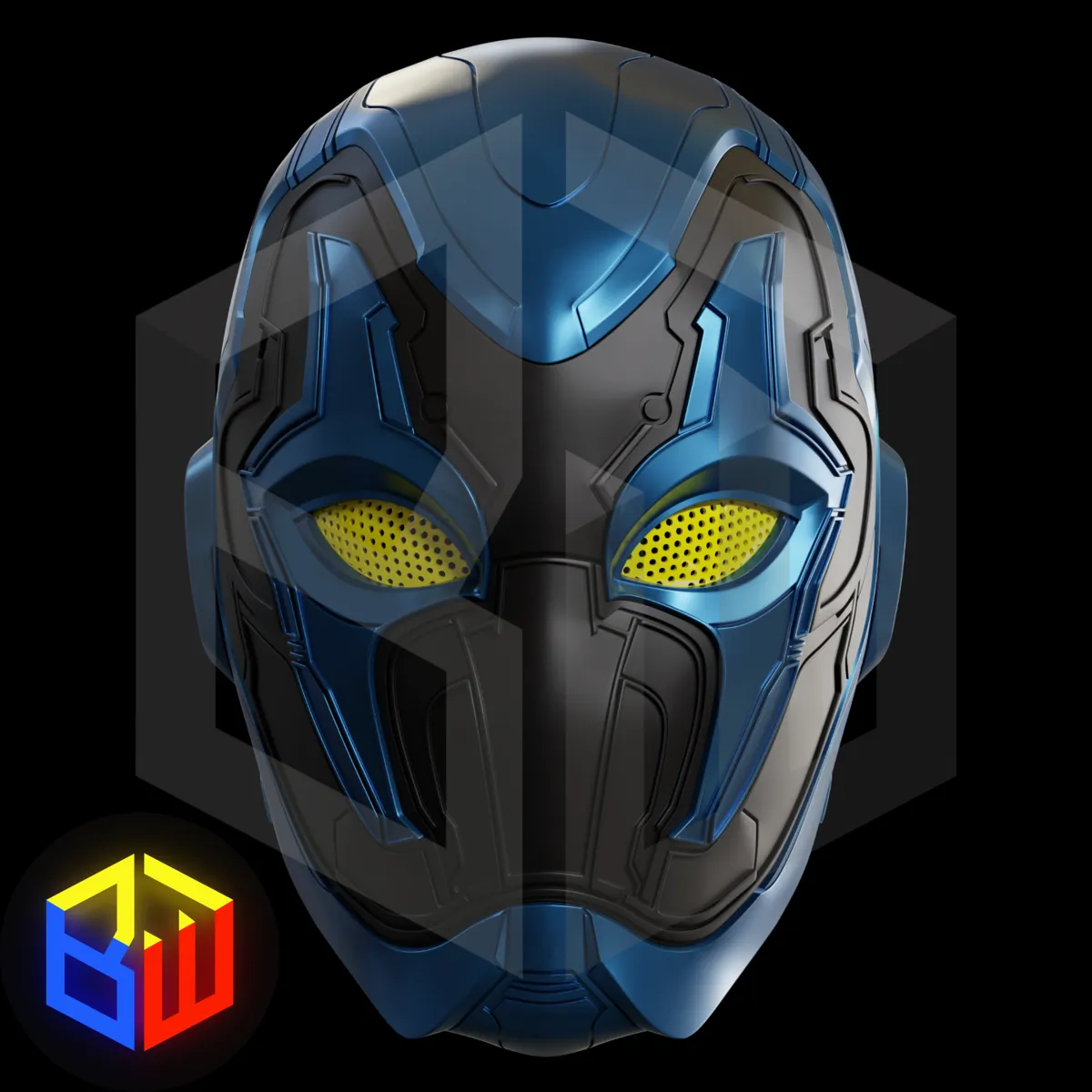 Blue Beetle Movie Helmet V3 - Free 3D Print Model - MakerWorld