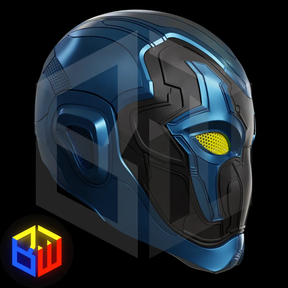 Blue Beetle Movie Helmet V3 - Free 3D Print Model - MakerWorld