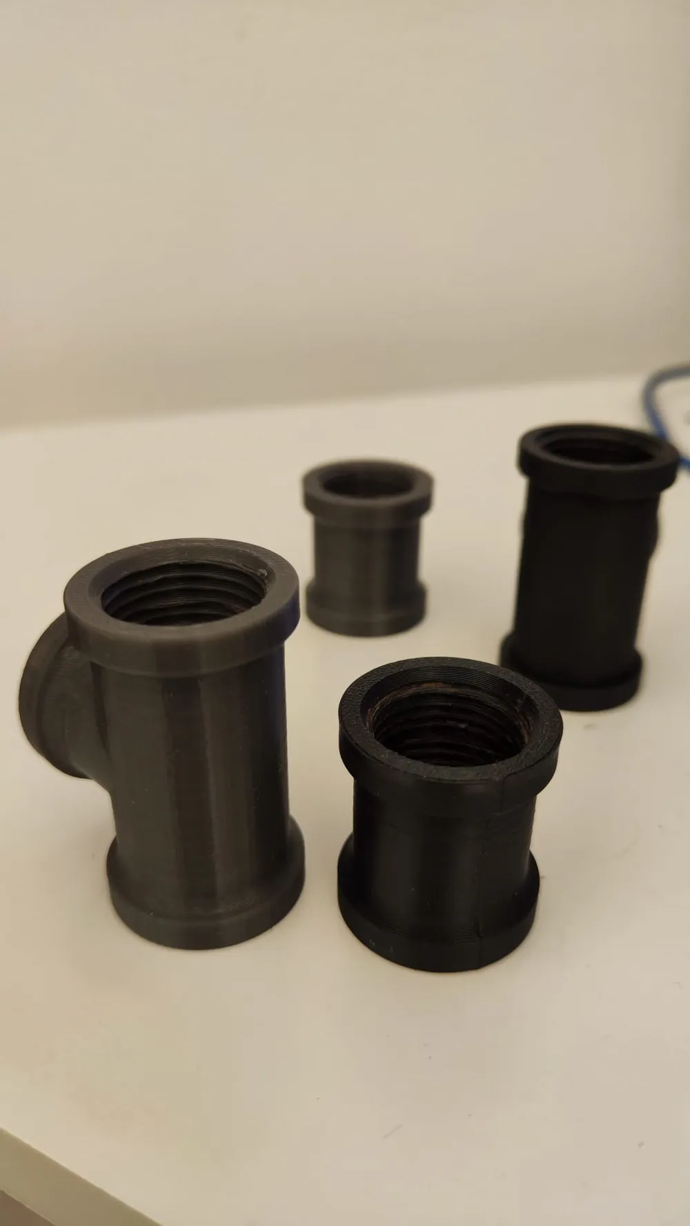 pipe kit, fittings and wall mount flange 1/2" - Free 3D Print Model ...