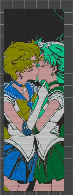 Sailor Uranus & Sailor Neptune Bookmark - Free 3D Print Model - MakerWorld