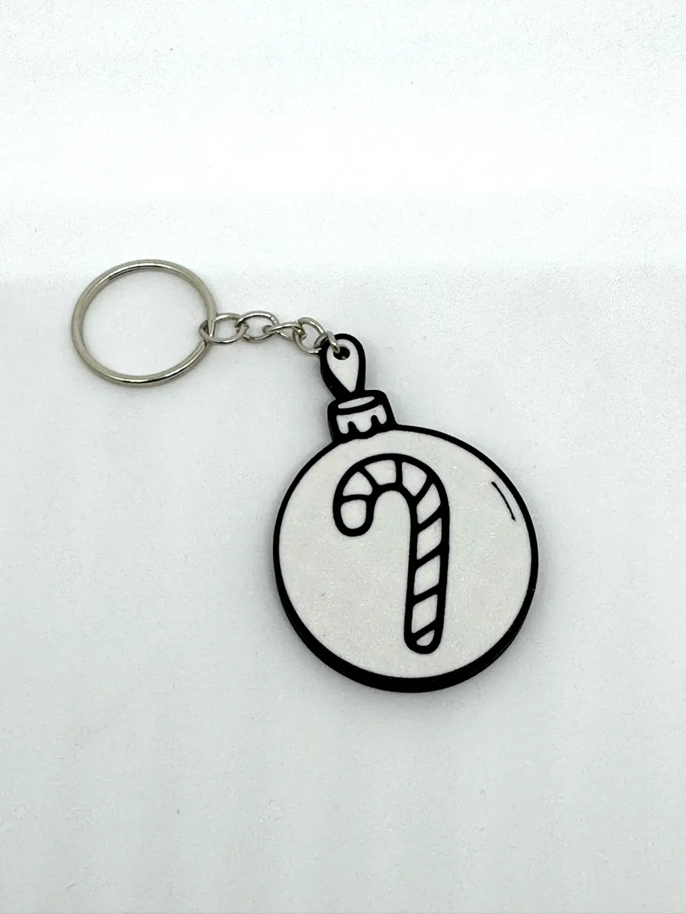 Christmas Bauble - Candy Cane - Keychain - Free 3D Print Model - MakerWorld