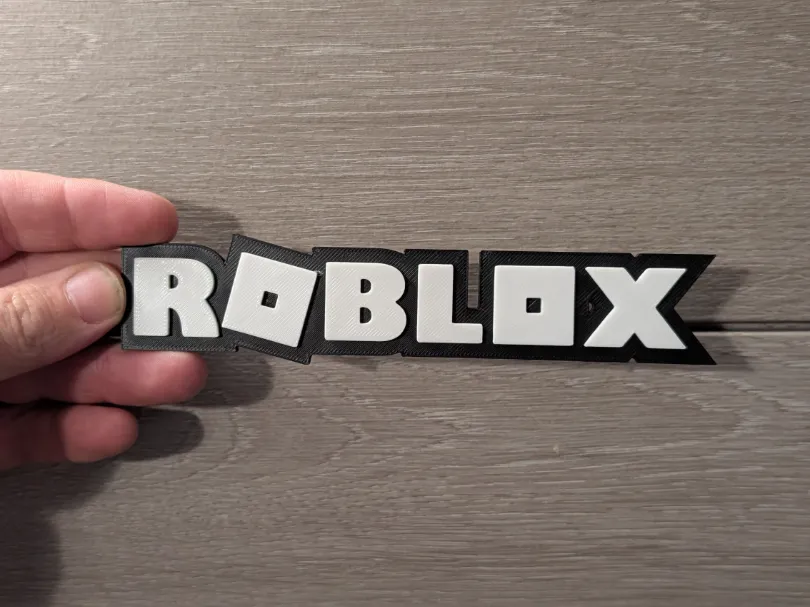 Roblox logo sign plaque 2-sizes - Free 3D Print Model - MakerWorld