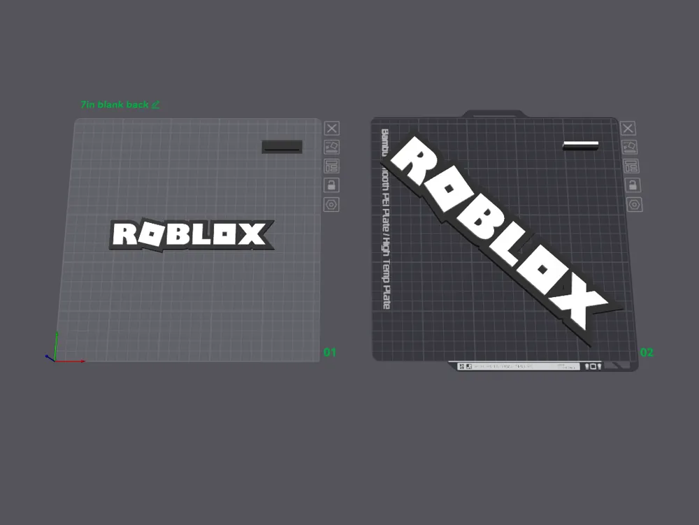 Roblox logo sign plaque 2-sizes - Free 3D Print Model - MakerWorld