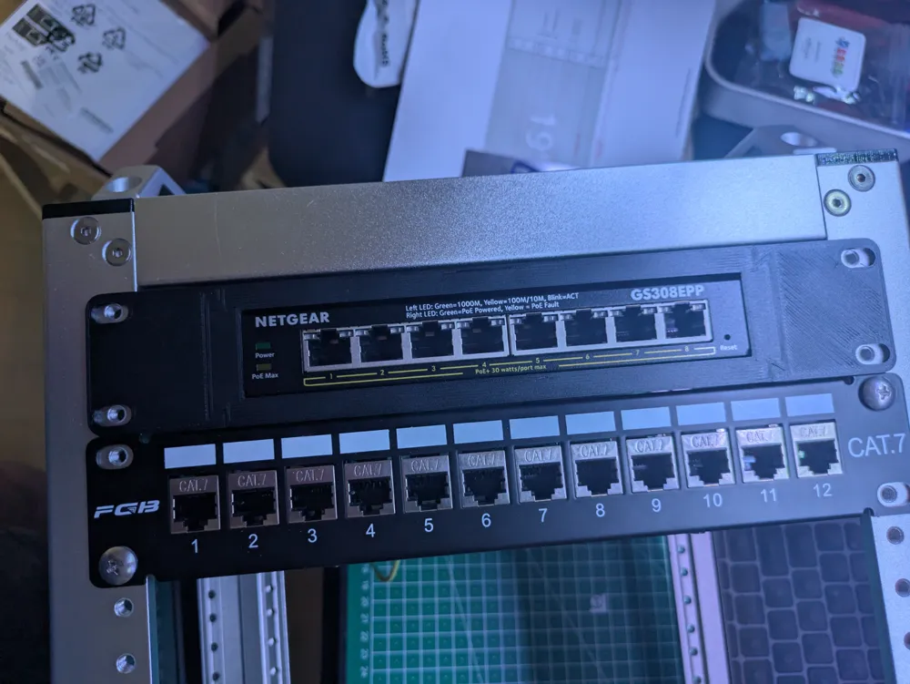 10" Rack mount for Netgear GS308 Switches -A1 mini - Free 3D Print ...